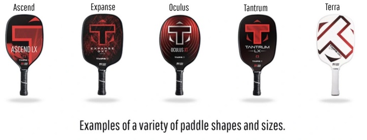 Paddle shapes and sizes – Crazy Pickleball Lady